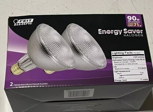 12 Bulbs 6-Twin Packs Feit Electric PAR38 Floodlight Bulb Energy Saver ...