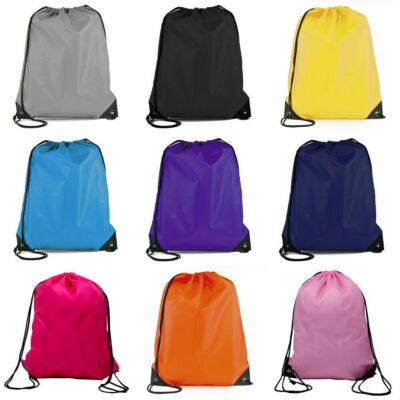 Drawstring School Book Bag Sports Gym Swim PE Dance Girls Boys Backpack ...