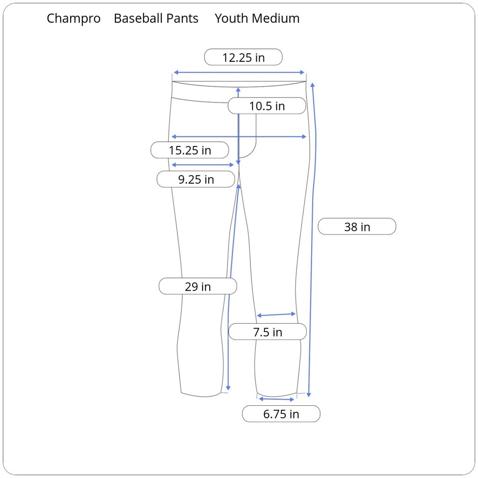 Champro Baseball Pants White Red Pinstripe Leg Youth Medium Unisex | eBay