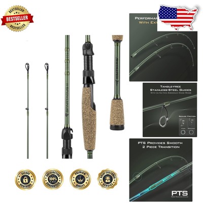 IM6 Graphite Spinning Rod 7'3'' - Medium Heavy with Extra Tip & Comfort ...