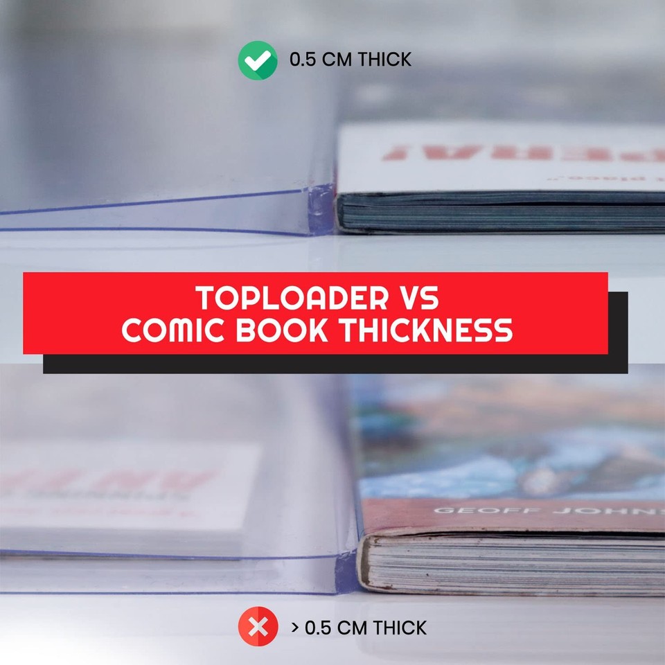 EVORETRO Comic Book Toploader Fits Current, Regular, Silver Age Comics ...