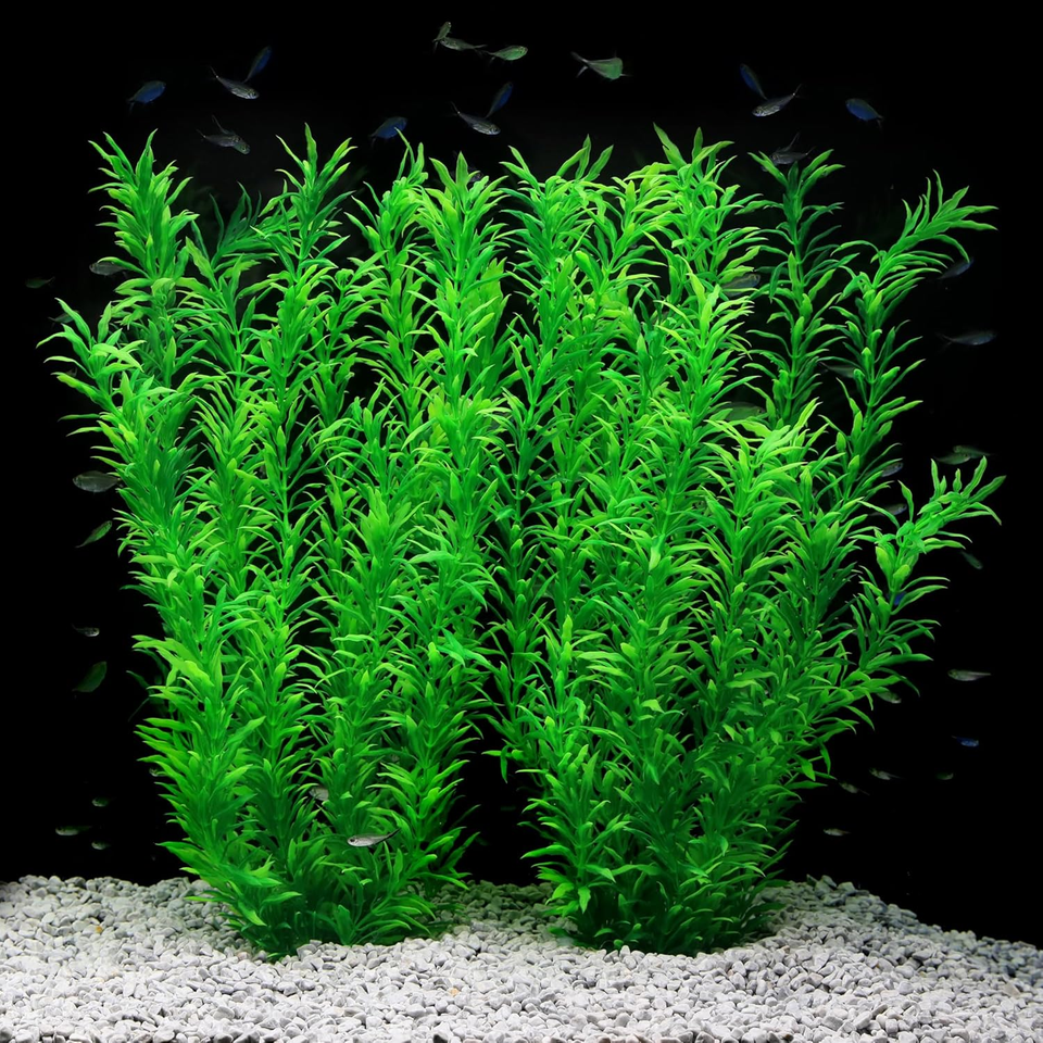 Aquarium Decor Plastic Plants Extra Large 21 Inches Artificial Fish ...
