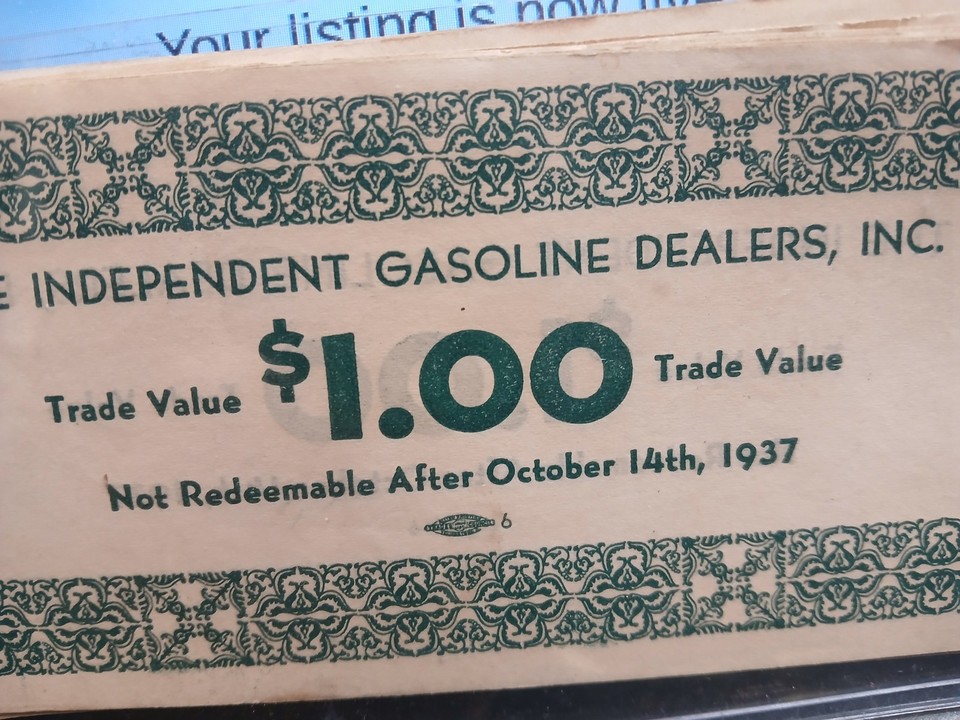independent gasoline dealers Retail Trade Coupons - $1.00 AU/UNC | eBay