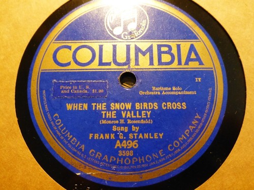 1907 Frank Stanley PEERLESS QUARTET Croxton When the snow birds ...