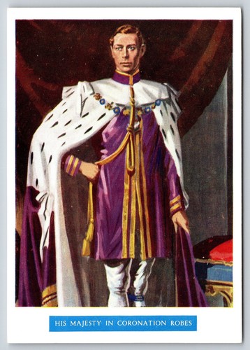 Royalty~His Majesty King George VI In Purple Coronation Robes~Vintage ...