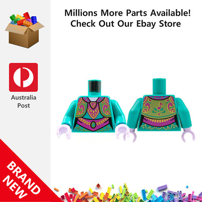 Genuine LEGO™ Dark Turquoise Torso Female Ornate Vest 973 6331611 New ...