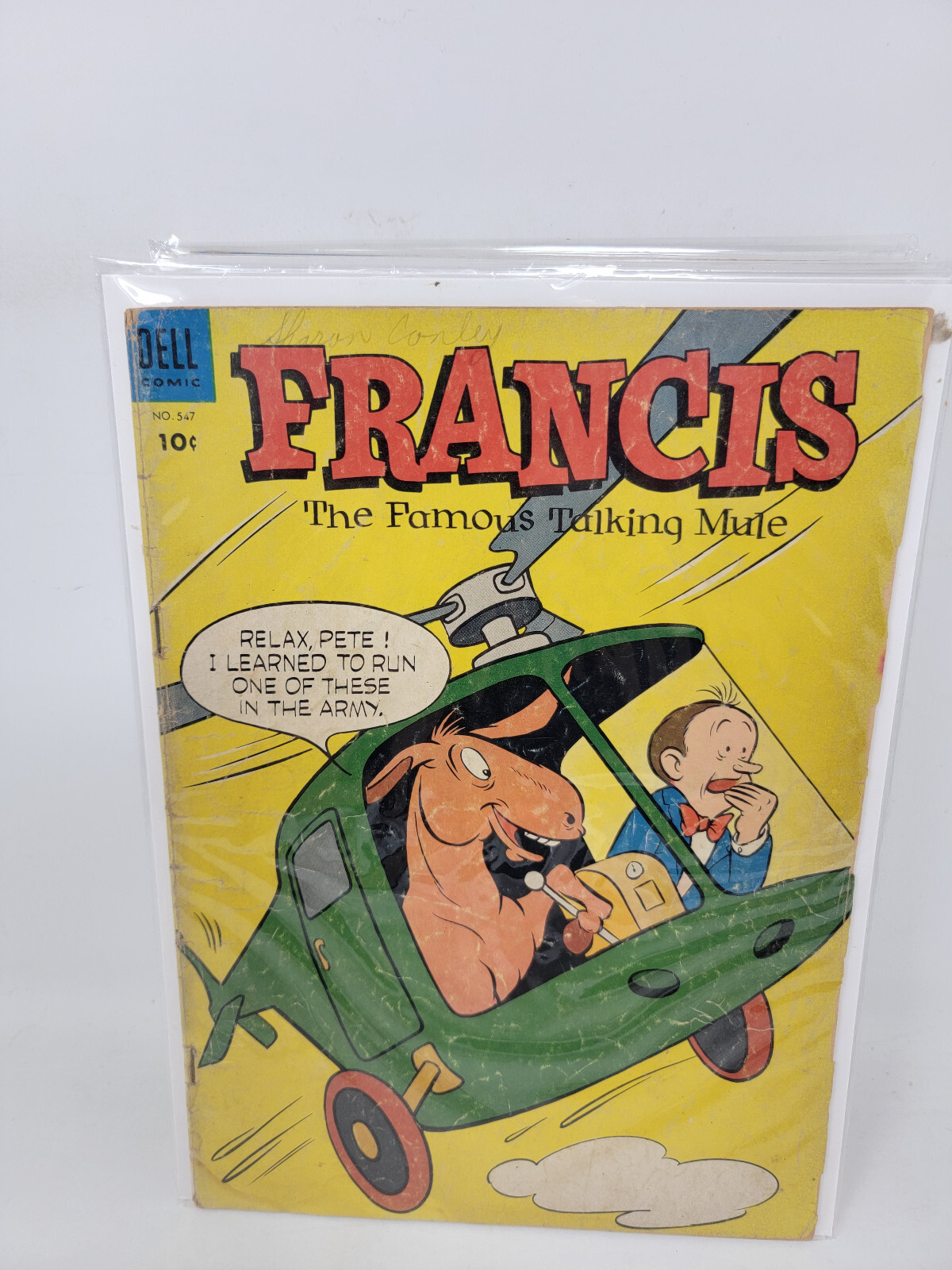 FOUR COLOR COMICS #547 FRANCIS FAMOUS TALKING MULE *1954* DELL GOLDEN ...
