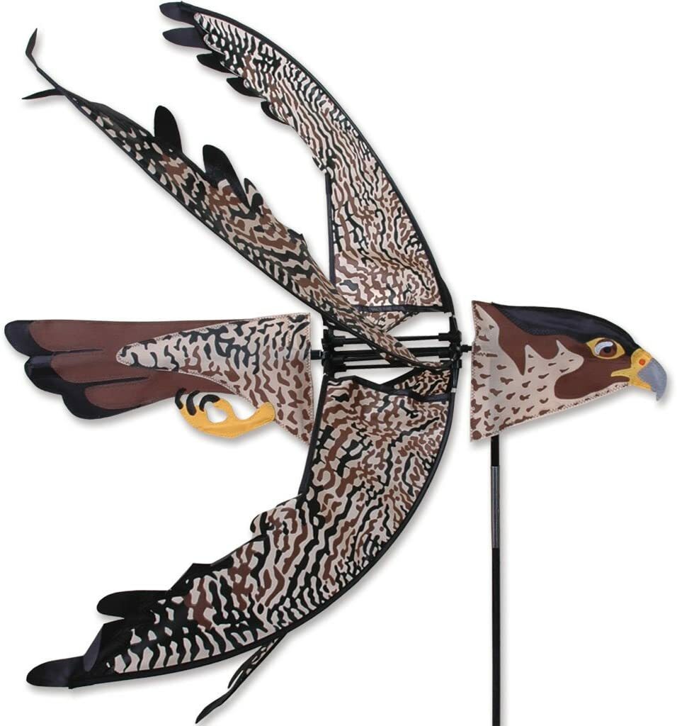 Flying Peregrine Falcon Spinner Garden Stake by Premier Kites & Designs ...