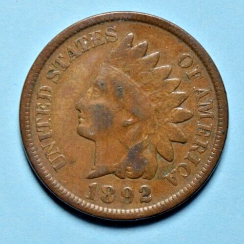 1892 Indian Head Cent Penny ~ F FINE ~ US Type Coin Collectible | eBay