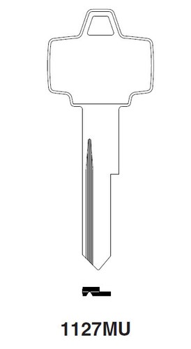Ford Mustang Ignition key blank 1965 1966 65 66 1127MU Classic Vintage ...