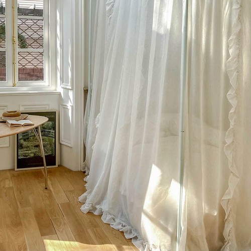 Flax mosquito net bed netting canopy summer france bed curtain & white ...