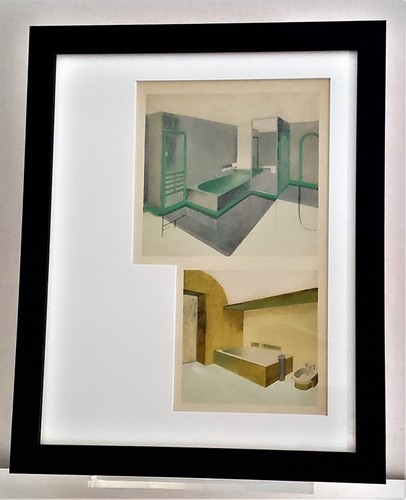 Henri DELACROIX Original 1935 ART DECO ARCHITECTURE POCHOIR Interior ...