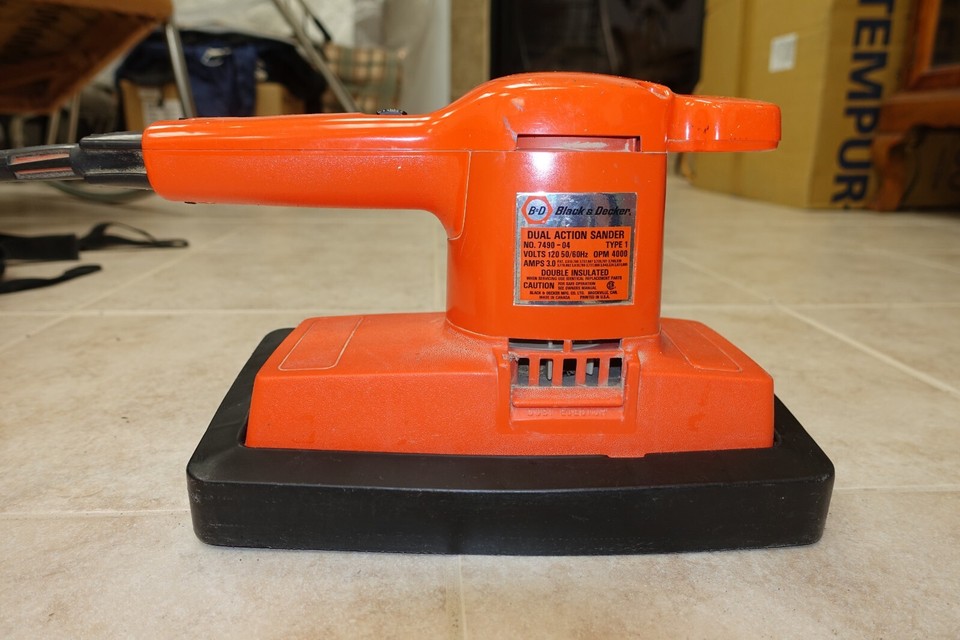 Black & Decker Dual Action FINISHING SANDER 7490-04 Type 1 OPM 4000 1/4 ...