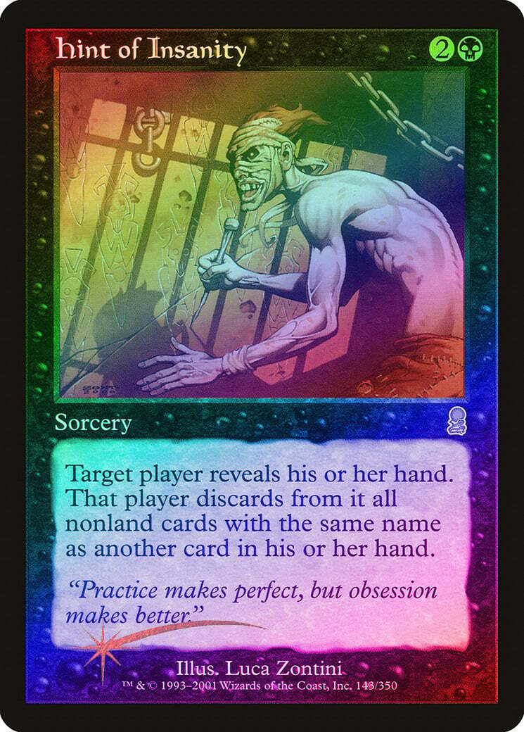 Hint of Insanity FOIL Odyssey HEAVILY PLD Black Rare MAGIC MTG CARD ...