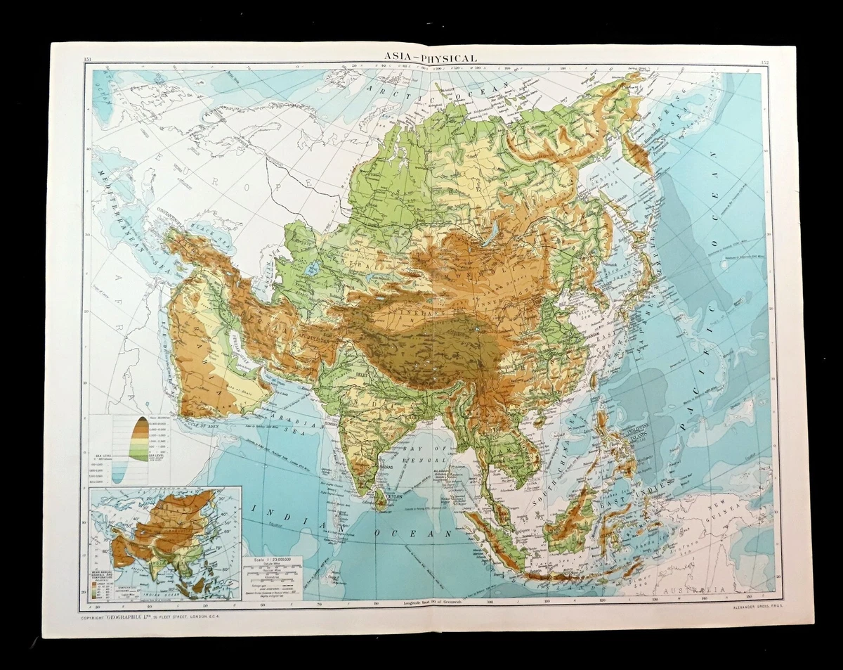 Physical Map Of Asia