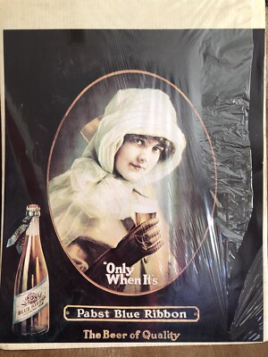 Vintage Vtg Pabst Blue Ribbon Poster 70s Print | eBay