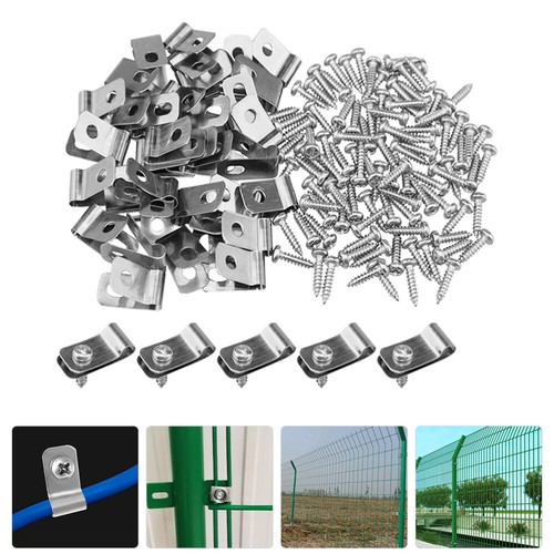 100Pcs Wire Fence Clips Aluminum Wire Fence Clamp Aluminum Wire Clip ...