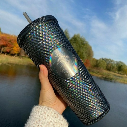 Starbucks Diamond Colorful Black Oil Slick 24oz/710ml Studded Tumbler ...