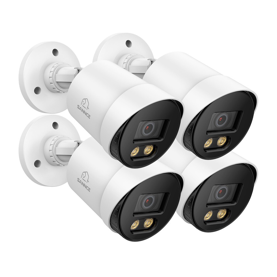 SANNCE HD 1080P Full Color Night Vision CCTV 2MP Security Camera System ...