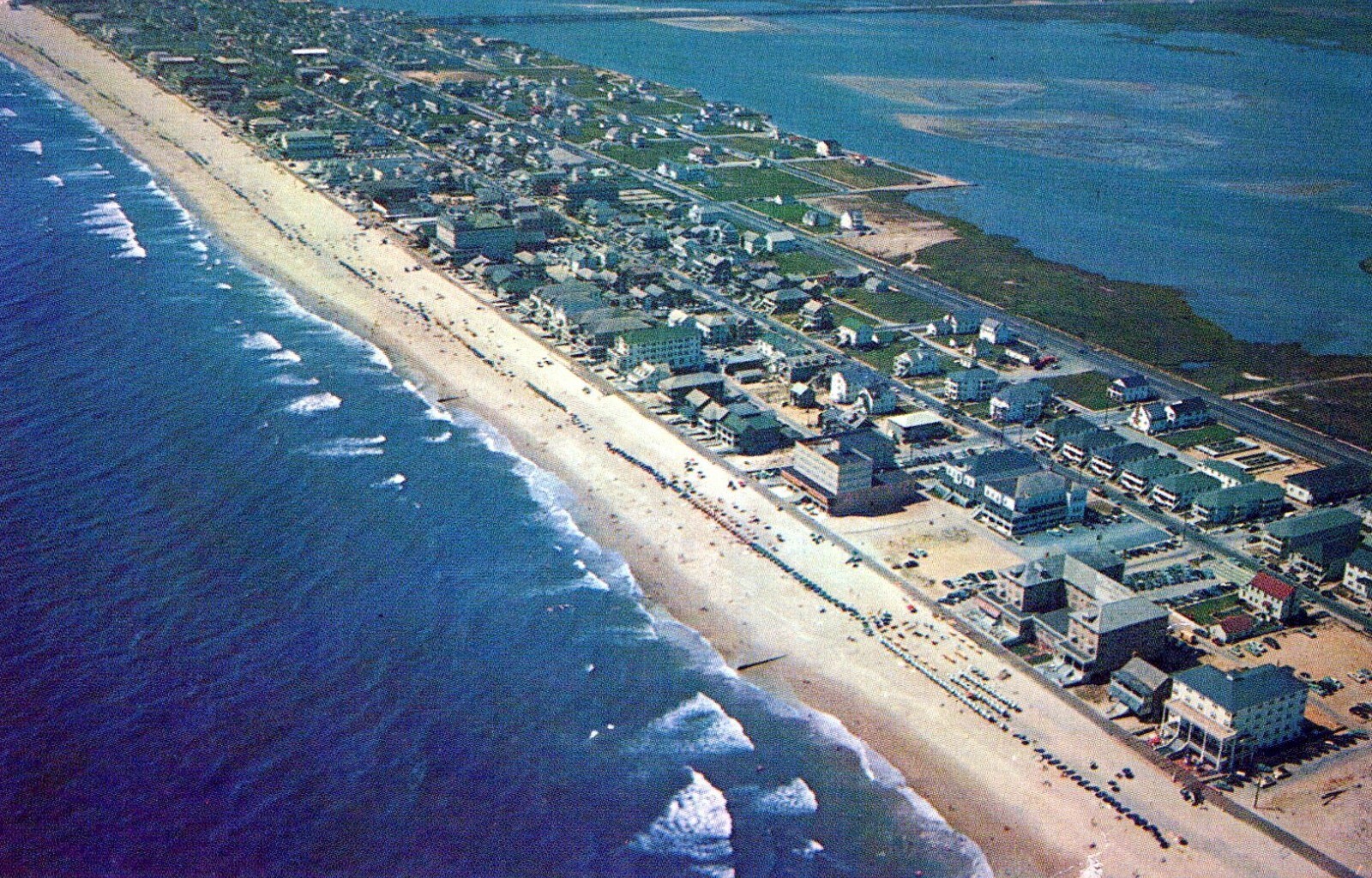 Ocean City Maryland Aerial View of Atlantic Ocean Isle Sinepuxent Bay ...