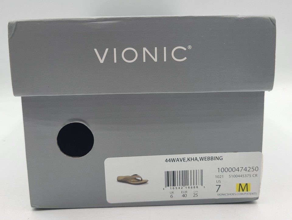 Vionic Wave Unisex Sandals Khaki Size 8 EMPTY SHOE BOX ONLY REPLACEMENT ...