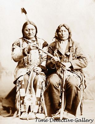 Teton Sioux Sitting Bull & Nephew One Bull - 1884 - Historic Photo ...