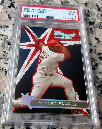 ALBERT PUJOLS 2001 Topps Stars Rookie Card RC PSA 9 Cardinals 700 HRs ...