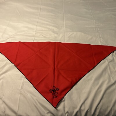 Official BSA Eagle neckerchief scarf. red. black trim. new | eBay