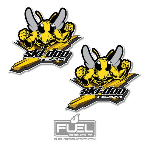 SkiDoo Team Racing Premium Vinyl Decal Sticker 2-Pack - Ski-Doo Bee ...