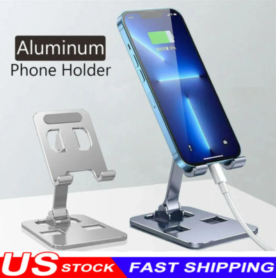 Universal Metal Desk Tabletop Phone iPad Tablet Stand Holder Foldable ...