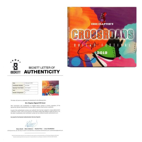Eric Clapton Signed Album CD Crossroads Guitar Festival 2019 BAS Full ...