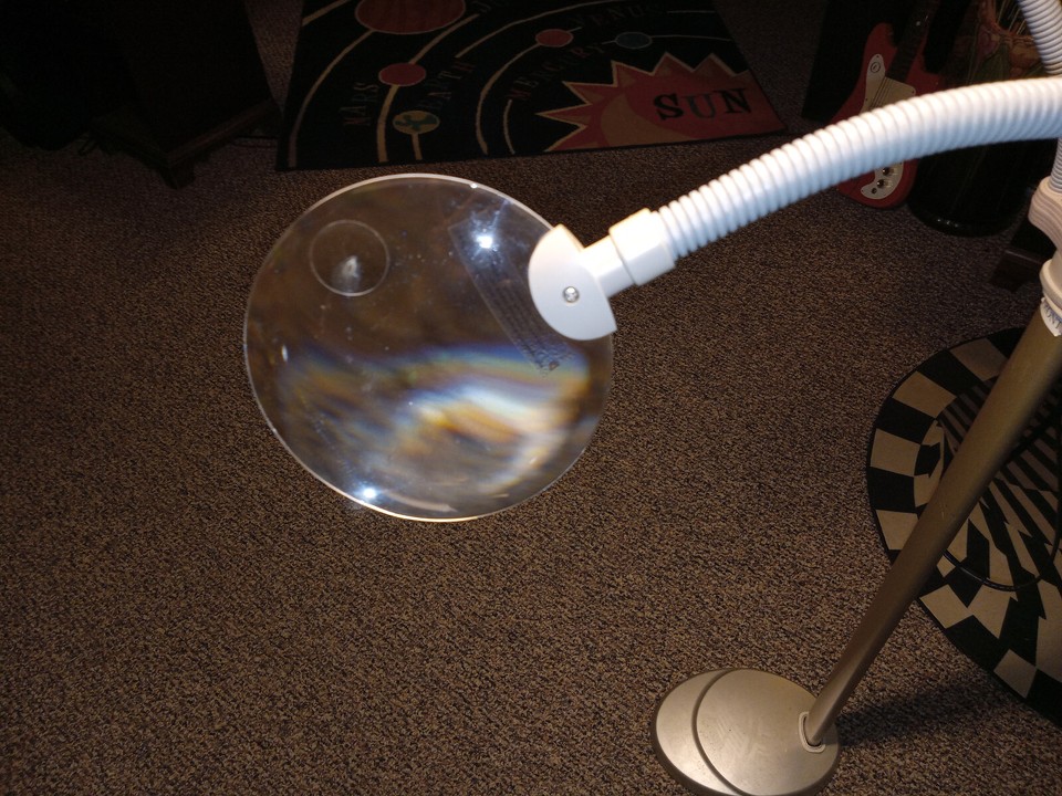 OttLite 3-in-1 Light Craft Adjust Floor Magnifying Lamp 24W Magnifying ...