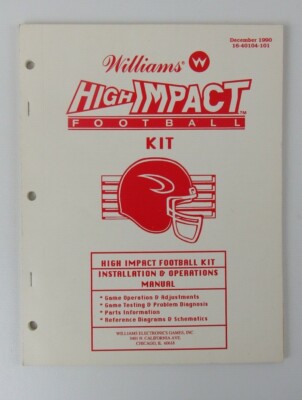 Williams High Impact Football Arcade Kit Installation & Instruction ...