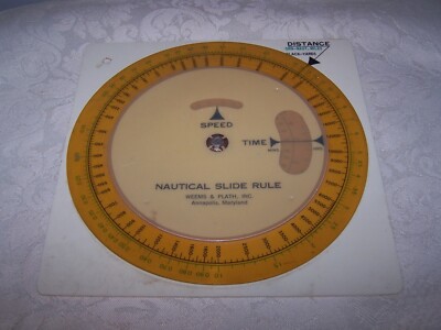 VINTAGE WEEMS & PLATH NAUTICAL SLIDE RULE - DISTANCE - SPEED - TIME | eBay