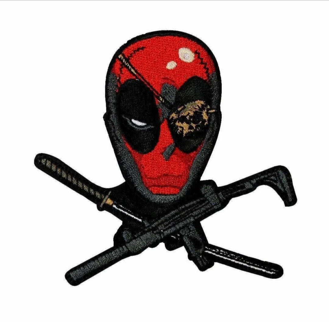 Deadpool Cross Embroidered Iron On Sew On Patch Marvel Comics Est. 2.5" | eBay