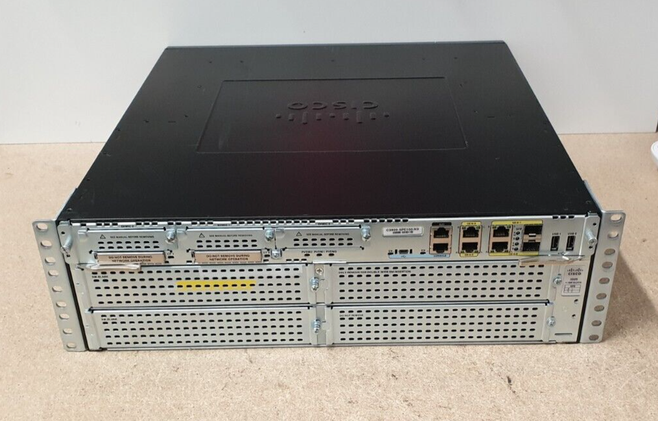 Cisco3925E/K9 • C3900-SPE200/K9 • 2x PWR-3900-AC • Cisco 3925E Router ...