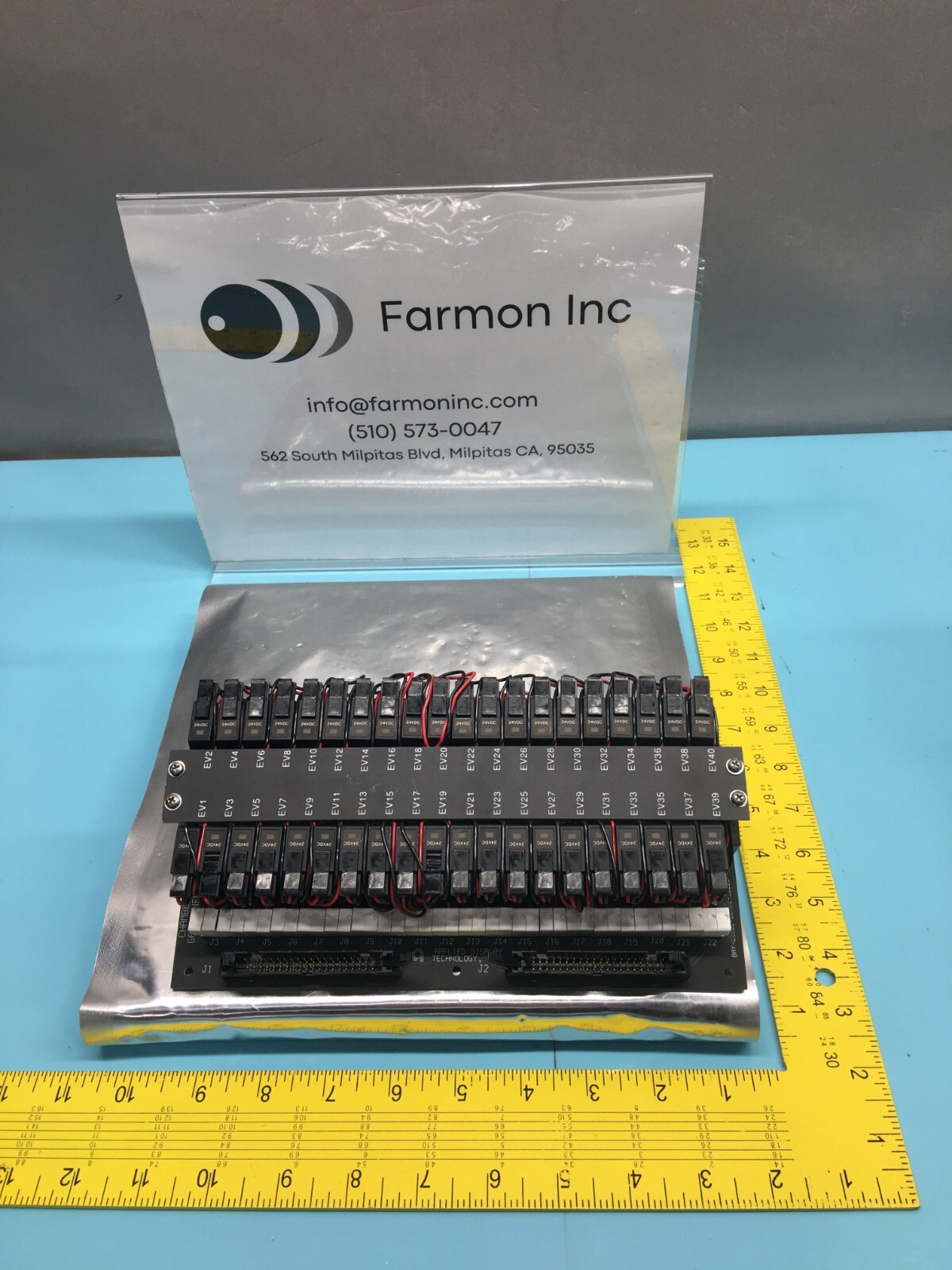 AMAT 4060-01088, 40 CHAMBER GAS PANEL PNEUMATIC MANIFOLD, BES-4705-PCB ...