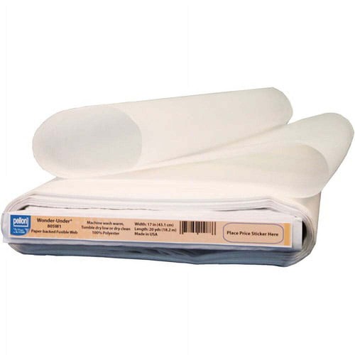 Pellon 805 Wonder Under, Fusible Web Fabric, Clear 17" x 20 Yards by ...