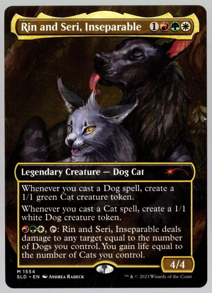 Rin and Seri, Inseparable 1554 Thick Stock Double Sided Secret Lair MTG ...