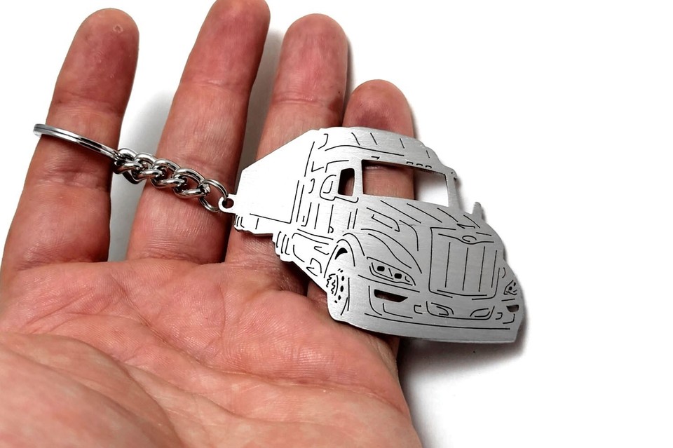 Stainless Steel Keychain 3D Car Body Key Ring fit Peterbilt 579 | eBay