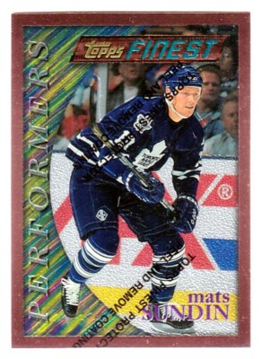 1995-96 Finest Base + Refractors #177 Mats Sundin BRONZE - Toronto ...
