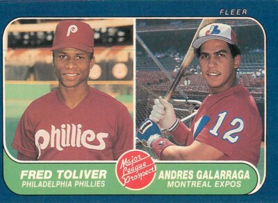 FRED TOLIVER / ANDRES GALARRAGA 1986 Fleer ROOKIE RC #647 Expos | eBay