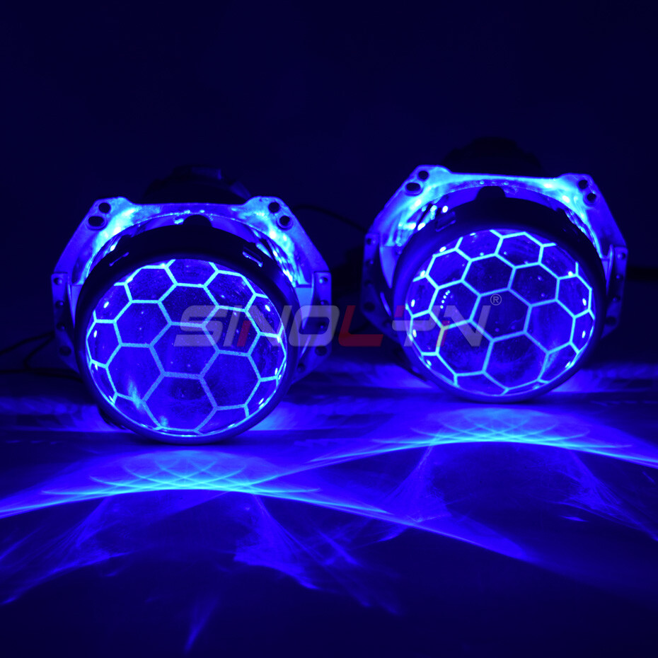 3.0'' D1S D2S D3S D4S HID Bi-xenon Projector Lens Blue Demon Eyes ...