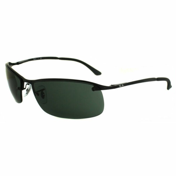 Ray-Ban RB3183 006/71 63-15 125mm Black Rectangular Sunglasses with ...