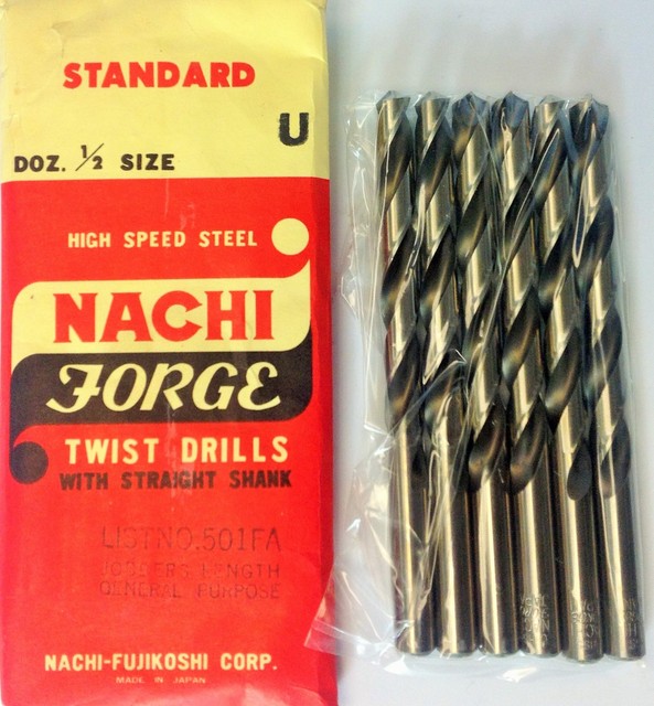 Pack of 6 Nachi Force HSS Twist Drill Straight Shank Jobbers Lenght ...