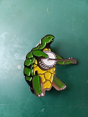 Banjo playing terrapin deadhead hippie hat enamel lapel hat pin ...