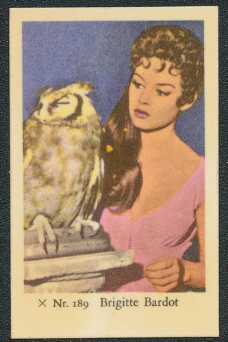 1958 BRIGITTE BARDOT TV & MUSIC STARS DUTCH GUM CARD X #189 NM | eBay