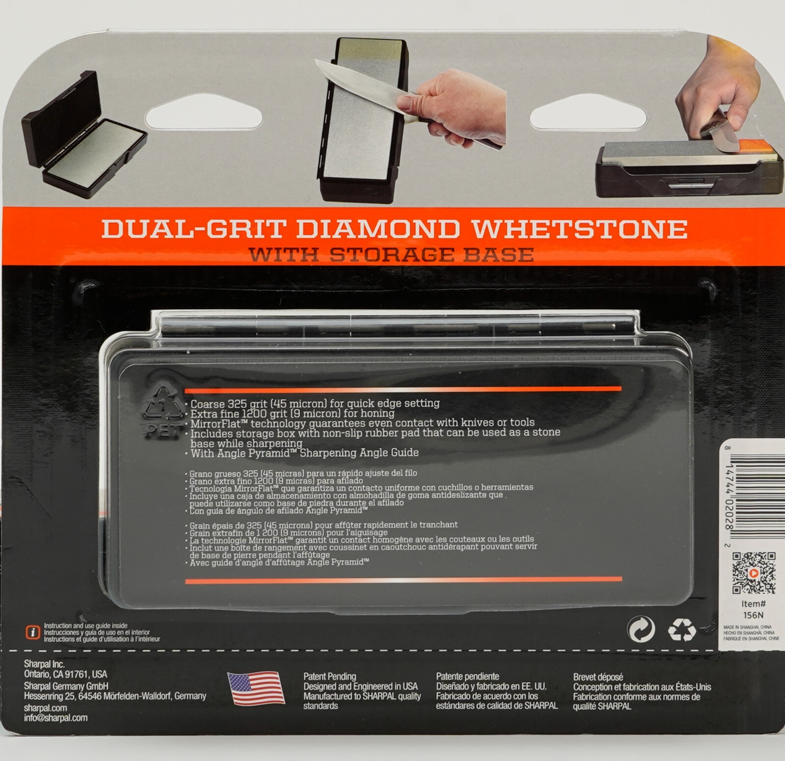 SHARPAL 325/1200#Dual Grit Diamond Sharpening Stone Whetstone Base ...