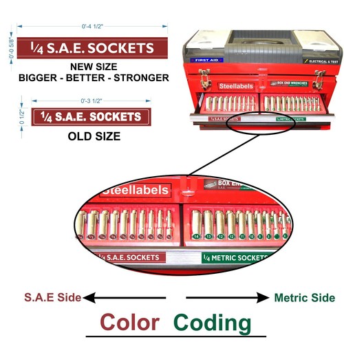 Magnetic Tool Chest Drawer Labels for Craftsman & Mechanics Organize ...