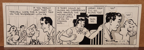 BOOTS AND HER BUDDIES Daily Comic Strip Original Art 4-25-1956 EDGAR ...